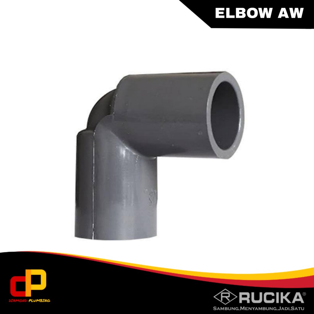 Jual Knie RUCIKA 1 1/2" inch AW PVC 90 derajat Siku Belokan ELBOW Knee Keni L | Shopee Indonesia