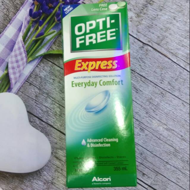 Cairan pembersih softlens OPTI FREE EXPRESS / air pencuci dan perendam ...