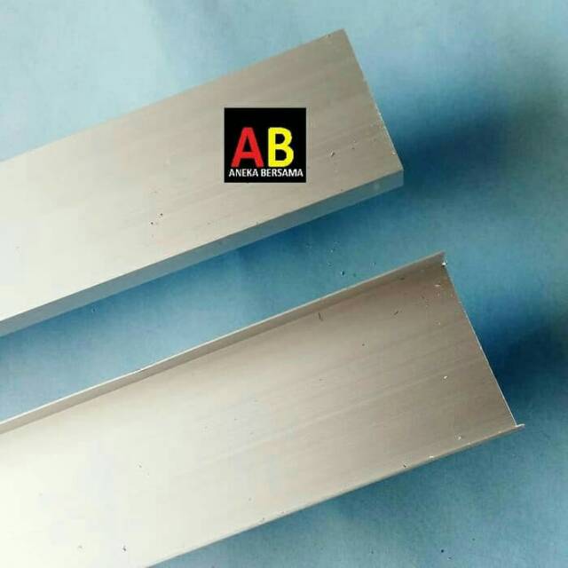 Jual Lis U Aluminium 2cm x 10cm x 2cm Silver 59.5cm | Shopee Indonesia