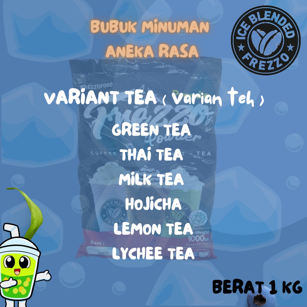 Jual Varian Teh - Bubuk Minuman Aneka Rasa Frezzo Bubble Drink 1KG ...