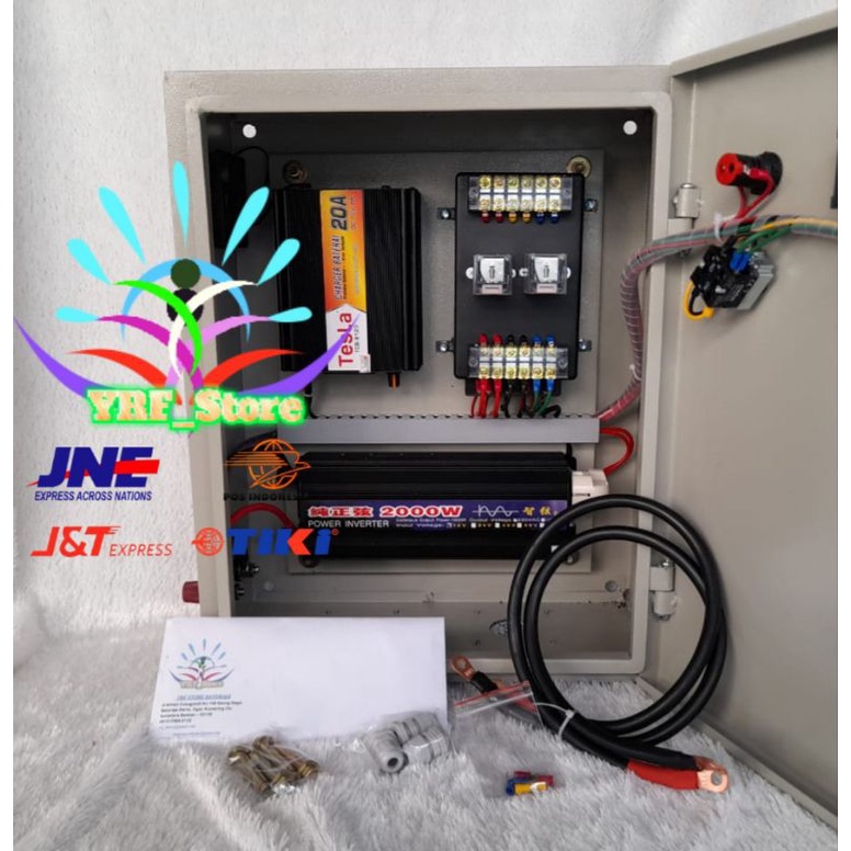 Jual Panel ATS Inverter 2000 Watt PSW Smart Charger 20A Otomatis Mode ...