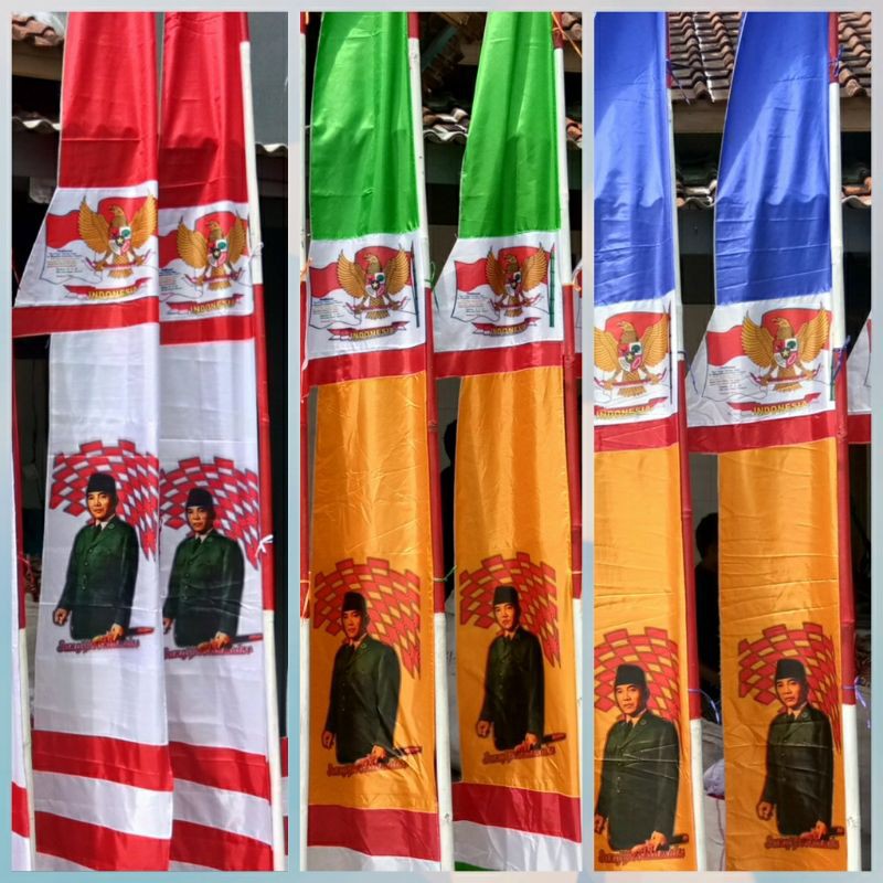 Jual Bendera bandir soekarno pajang 320 cm | Shopee Indonesia