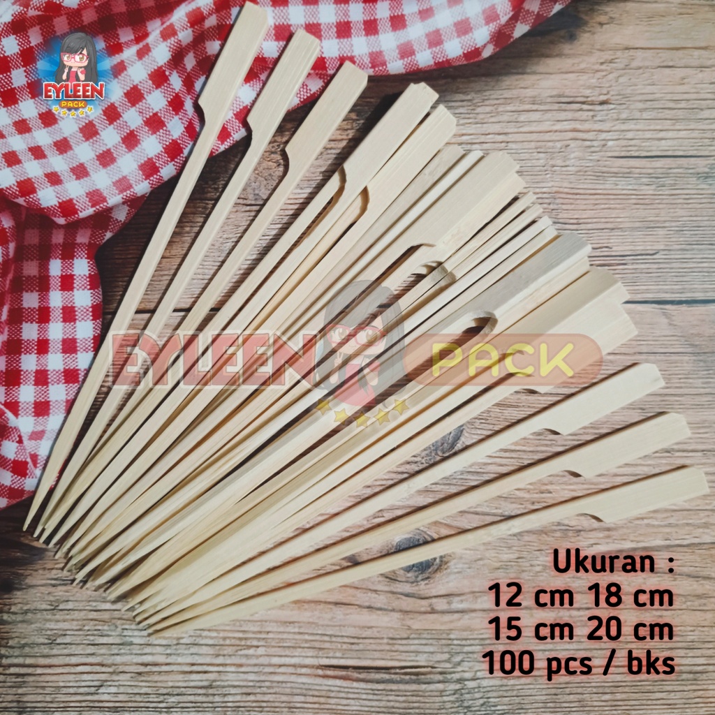 Jual Tusuk Sate Jepang 12 cm isi 100 pcs | Tusuk Sate Dayung Tusuk Sate ...