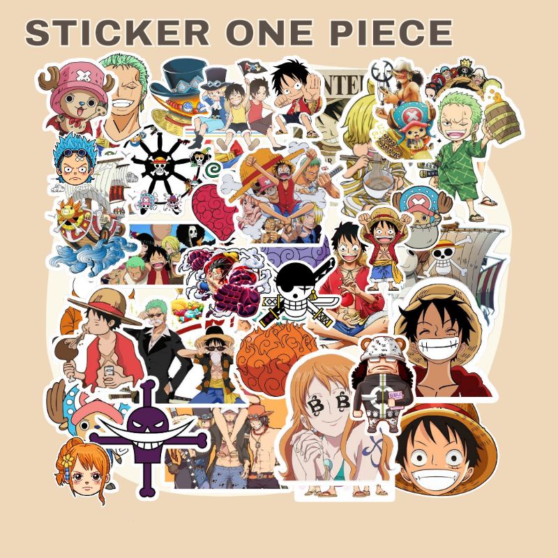 Jual STICKER ONE PIECE LUFFY,ZORO,NAMI,CHOPPER (WATERPROOF) | Shopee ...