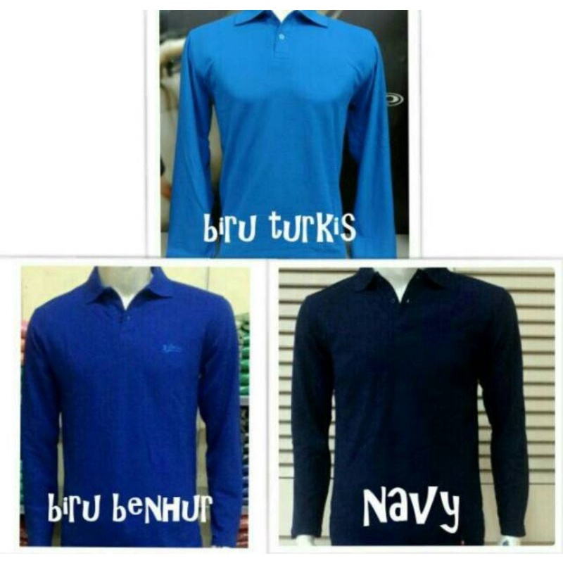 Jual POLO SHIRT PRIA LENGAN PANJANG KAOS POLOS MURAH | Shopee Indonesia