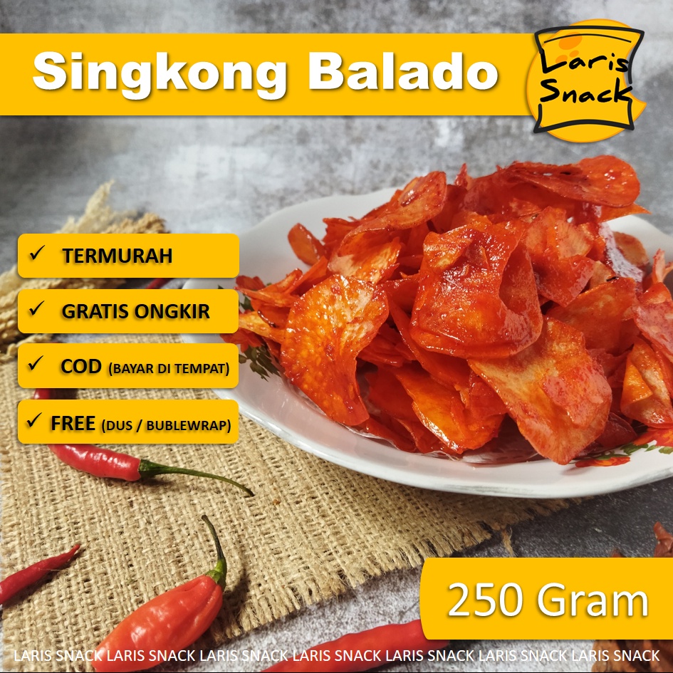 Jual Keripik singkong balado / Kripik Singkong pedas / Singkong Balado ...