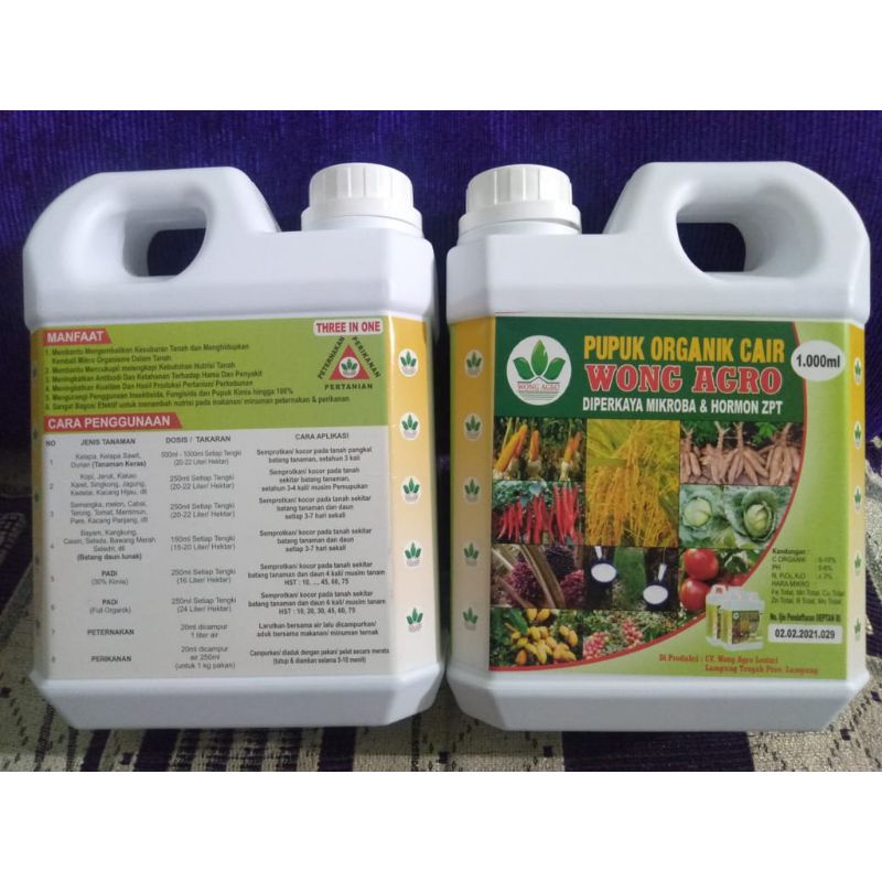 Jual Pupuk Organik Cair Wong Agro (harga Grosir perDus/12 botol) | Shopee Indonesia