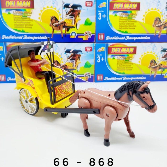 Jual Mainan kuda delman andong anak anak miniatur nyala kereta kuda Limited | Shopee Indonesia