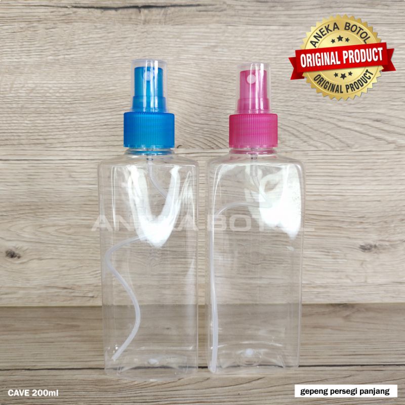 Jual BOTOL PET 200 ML KOTAK TUTUP SPRAY WARNA WARNI / BOTOL CAVE MURAH ...