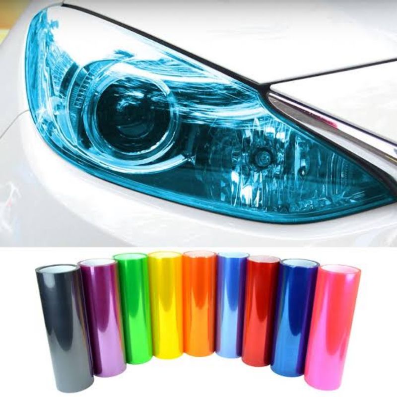 Jual Sticker Stiker Lampu Mobil Smoke Hybrid Warna Glossy | Shopee ...