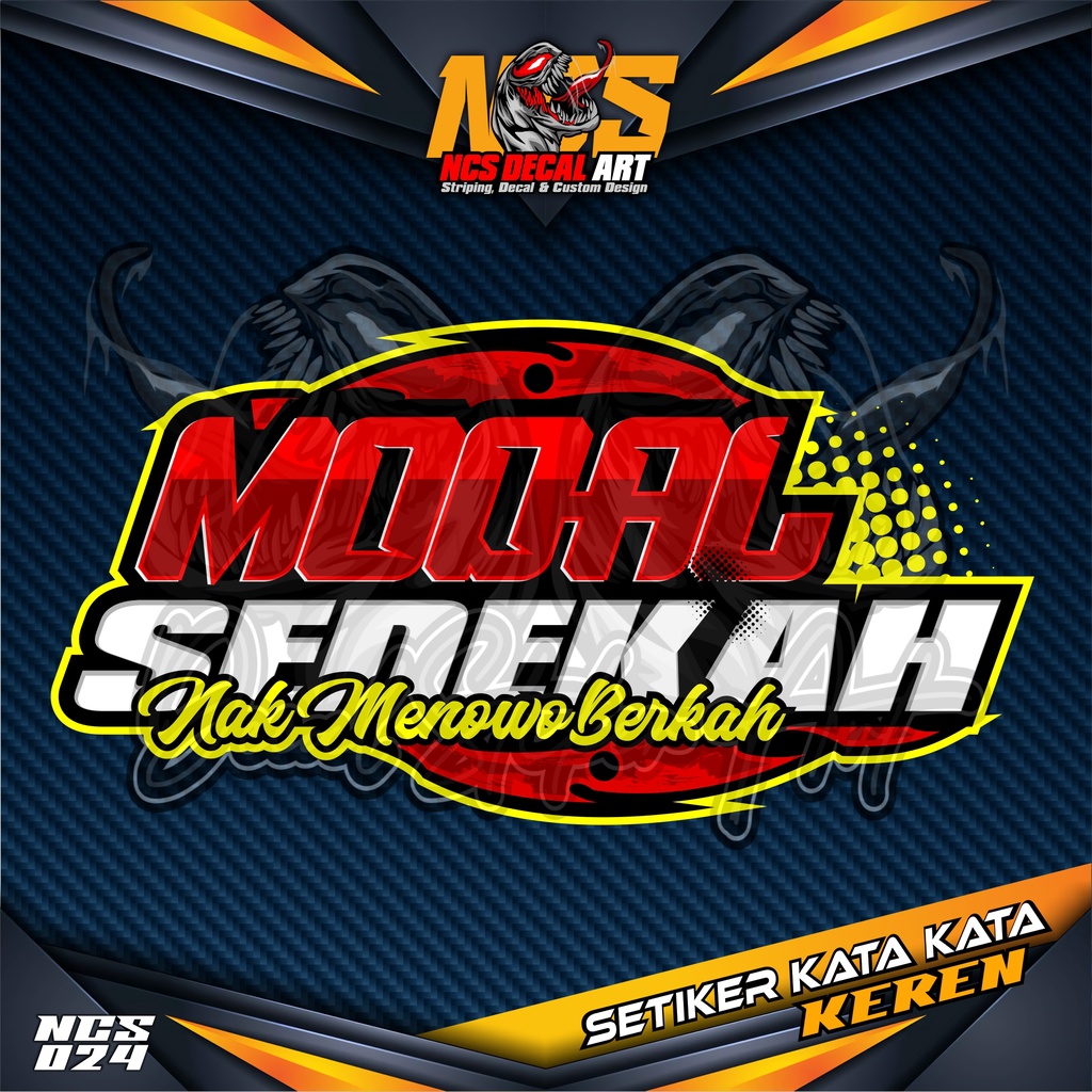 Jual Stiker Decal Kata Kata Keren Lucu Bijak Motivasi Modal Sedekah 9174