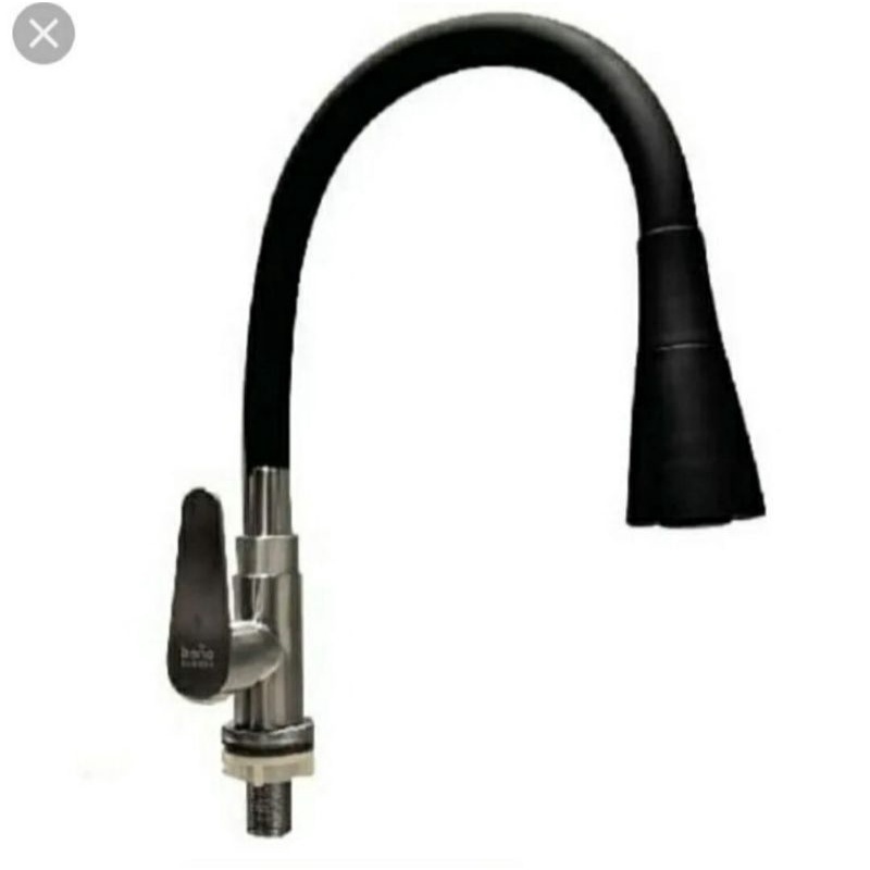 Jual KRAN KITCHEN SINK BLACK FLEXIBEL / KRAN SINK HITAM FLEXIBEL ...