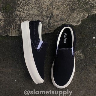 Jual SLIP ON POLOS.TM OG BLACK WHITE BW PATTERN X POLOS TM BLACK OG ...