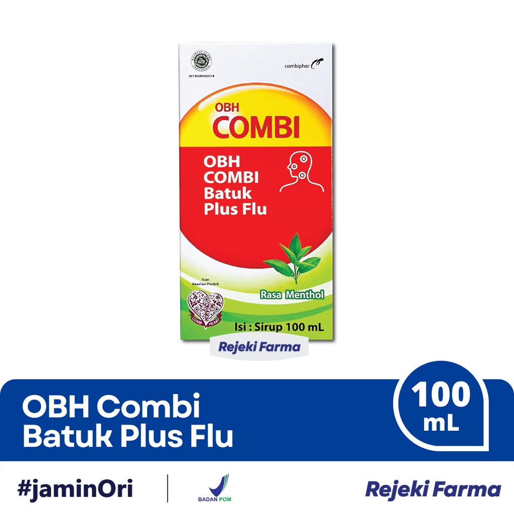 Jual OBH Combi Batuk Plus + Flu 100 ML - Rasa Menthol 100ml Sirup Syrup ...