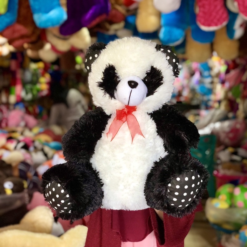 Jual Boneka Panda Hitam Putih Lucu Ukuran sedang SNI Real Produk ...