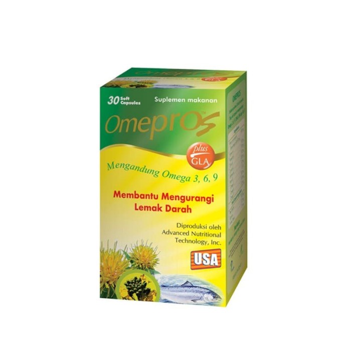Jual NEW OMEPROS 30 SOFT CAPSULES / Omega 3 / Kolelesterol / Suplemen ...