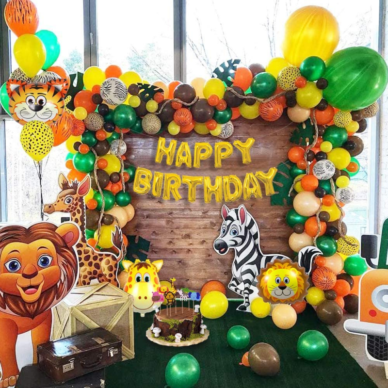Jungle Animal Birthday Party Decoration Boys, Safari Happy Birthday ...