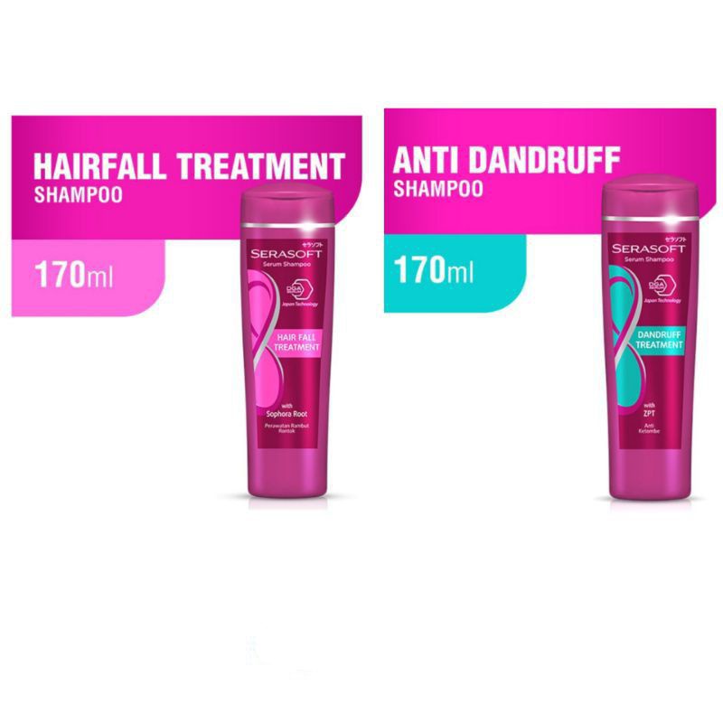 Jual SERASOFT shampoo dandruff hairfall treatment | Shopee Indonesia