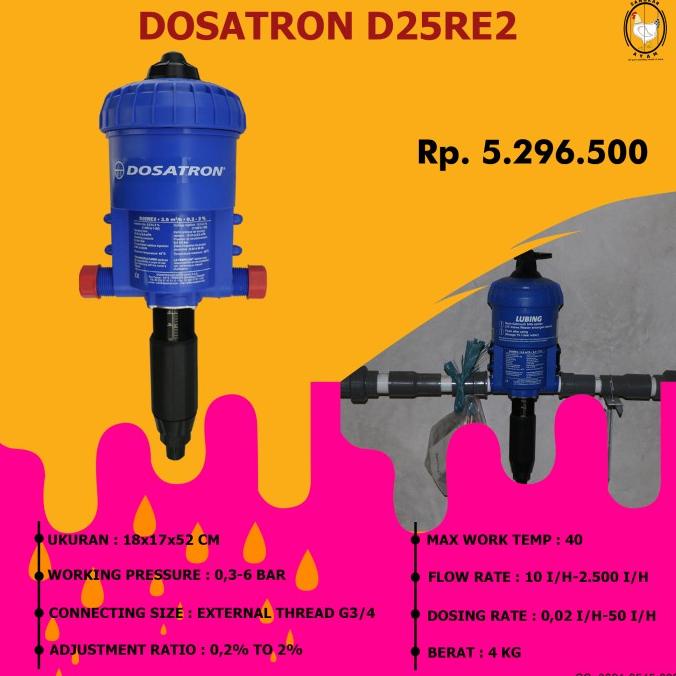 Jual ORIGINAL Dosatron D25RE2 Dosing Pump - Alat Pencampuran Obat-obatan Untuk Ayam Murah ...