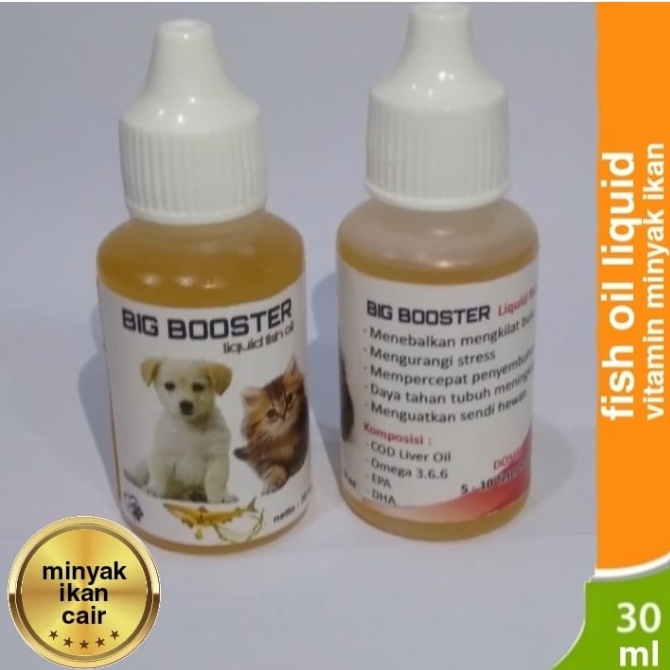 Jual Minyak Ikan cair Hewan kucing Anjing Musang Kelinci Vitamin Bulu ...