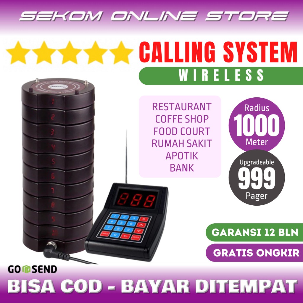 Jual Wireless Calling System - Restaurant Pager KOLMI CS101 | Shopee ...