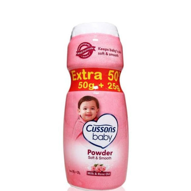 Jual CUSSONS BABY Powder 50gr+25gr - Soft & Smooth ( PINK ) | Shopee ...