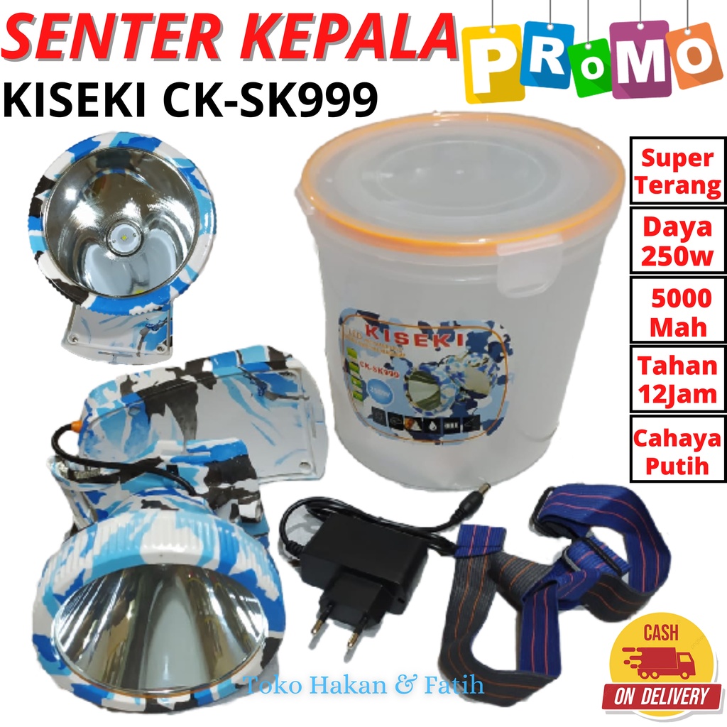 Jual Senter Kepala KISEKI 250 WATT BODY LORENG CK SK999 250w 250 Watt ...