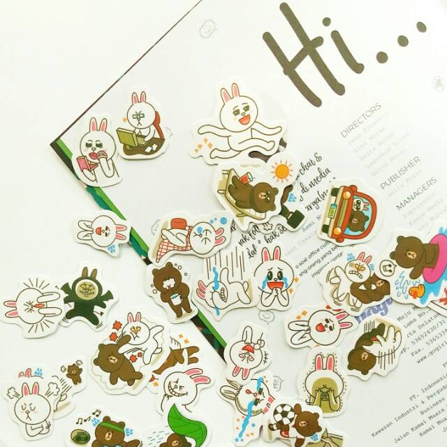 Jual LN - Sticker Line / Stiker Cony Brown | Shopee Indonesia