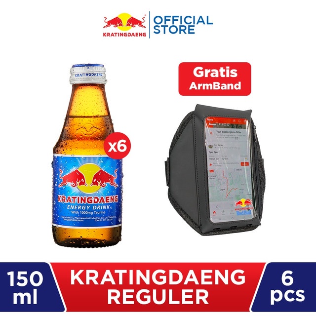 Jual Kratingdaeng Regular Minuman Energi 150ml - 6 Pcs (Free ArmBand ...