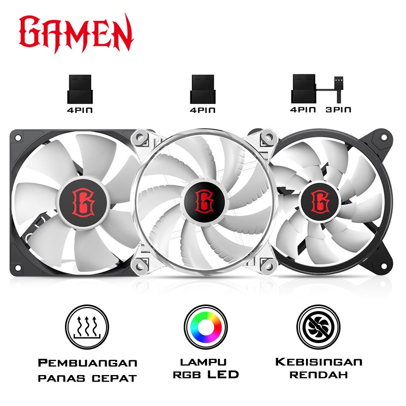 Jual GAMEN Gaming Fan Case RGB Fan Casing PC GCF100 / GCF200 / GCF300 ...
