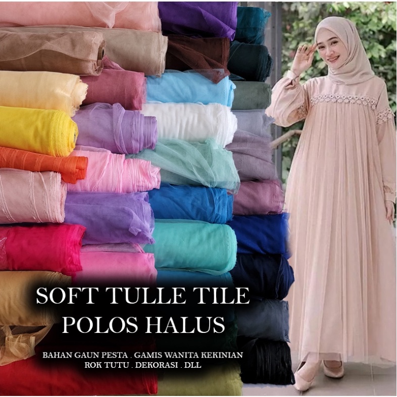 Jual KAIN TILE LEMBUT HALUS / SOFT TULLE | Shopee Indonesia