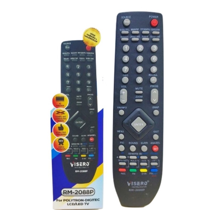 Jual Visero Remote TV Polytron / Digitec LCD/LED RM-2088P | Shopee ...