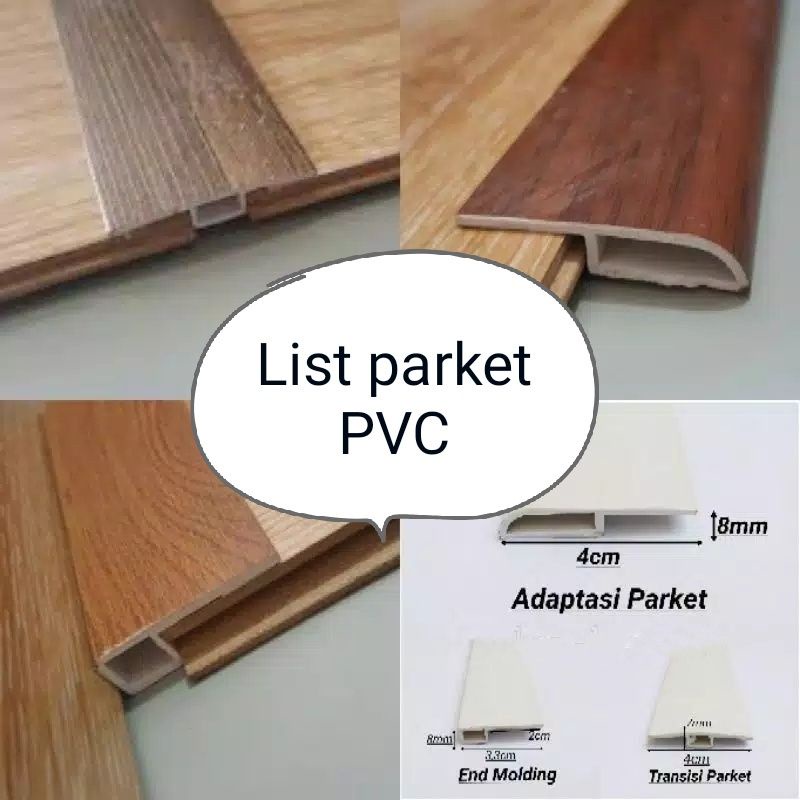 Jual Lis Parket PVC / adaptasi parket / transisi parket / end molding ...