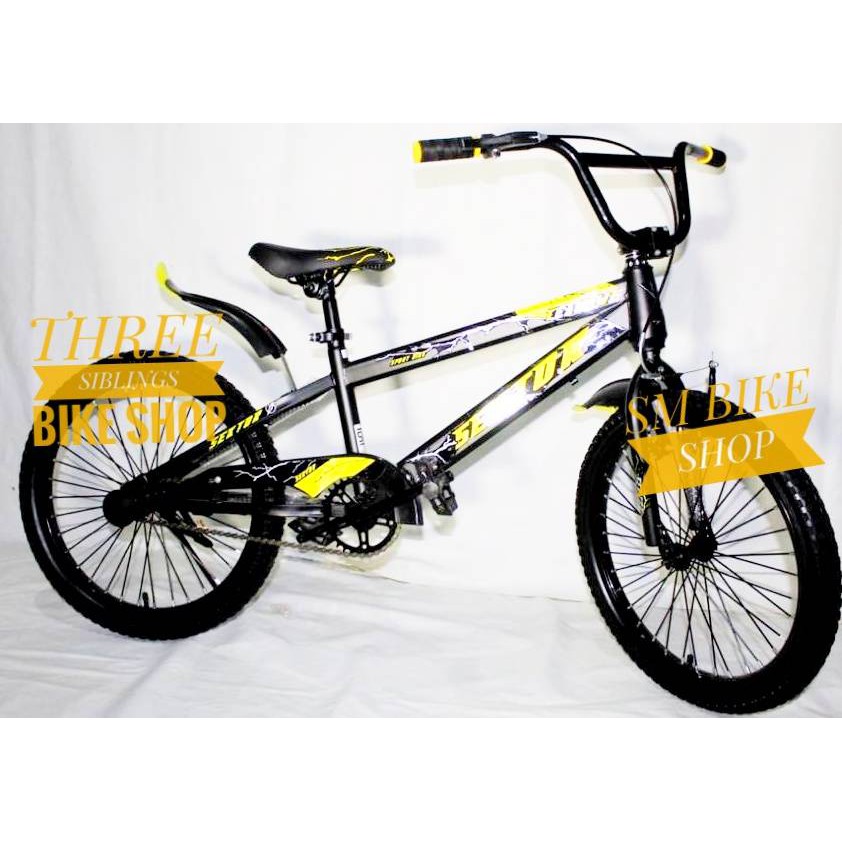 Jual SEPEDA BMX SEKTOR 20 INCH REM TORPEDO WARNA HITAM KUNING METALIC ...