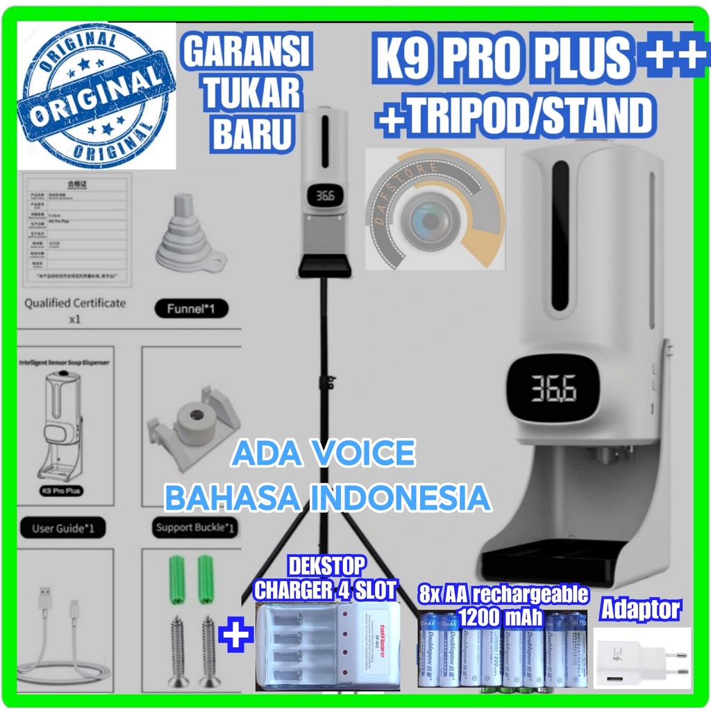 Jual Thermometer termometer dispenser handsanitizer otomatis k9 pro ...