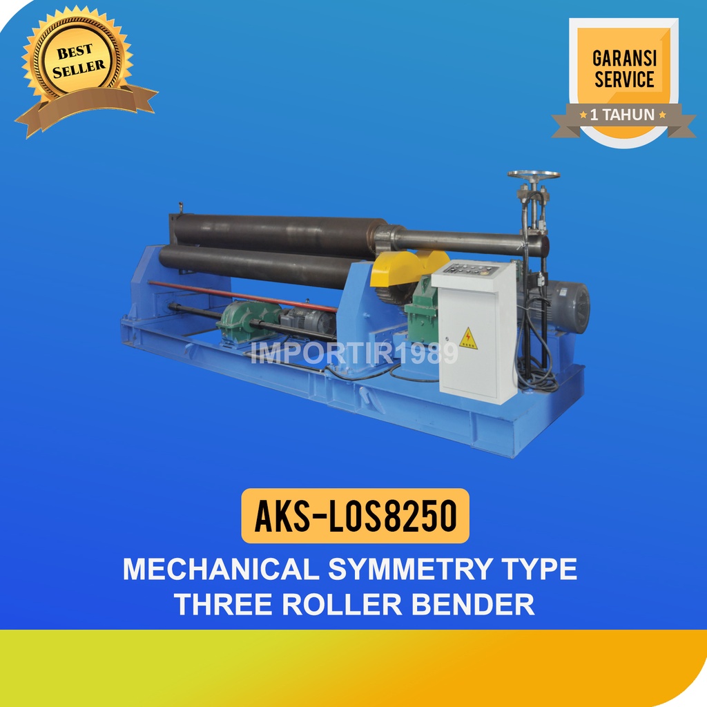 Jual Mesin Roll Bending Plat Besi 3 Roller Bender 8x2500mm 7,5Kw ...