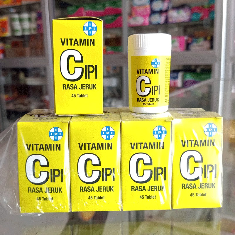 Jual Vitamin C IPI CIPI Murah Penambah Daya Tahan Tubuh Rasa Jeruk 1 Botol Isi 45 Tablet Hisap ...