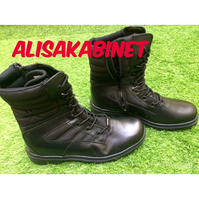 Jual Sepatu PDL Hitam Jatah TNI AU Resleting | Shopee Indonesia