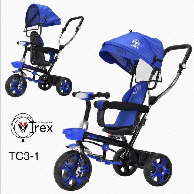 SEPEDA/STROLLER RODA TIGA MUSIK ANAK TREX TC 3-1 | Shopee Indonesia