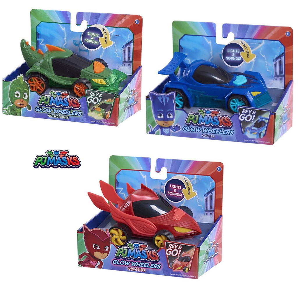 Jual PJ Masks Glow Wheelers Vehicles Cat Car Gekko Mobile Owl Glider ...