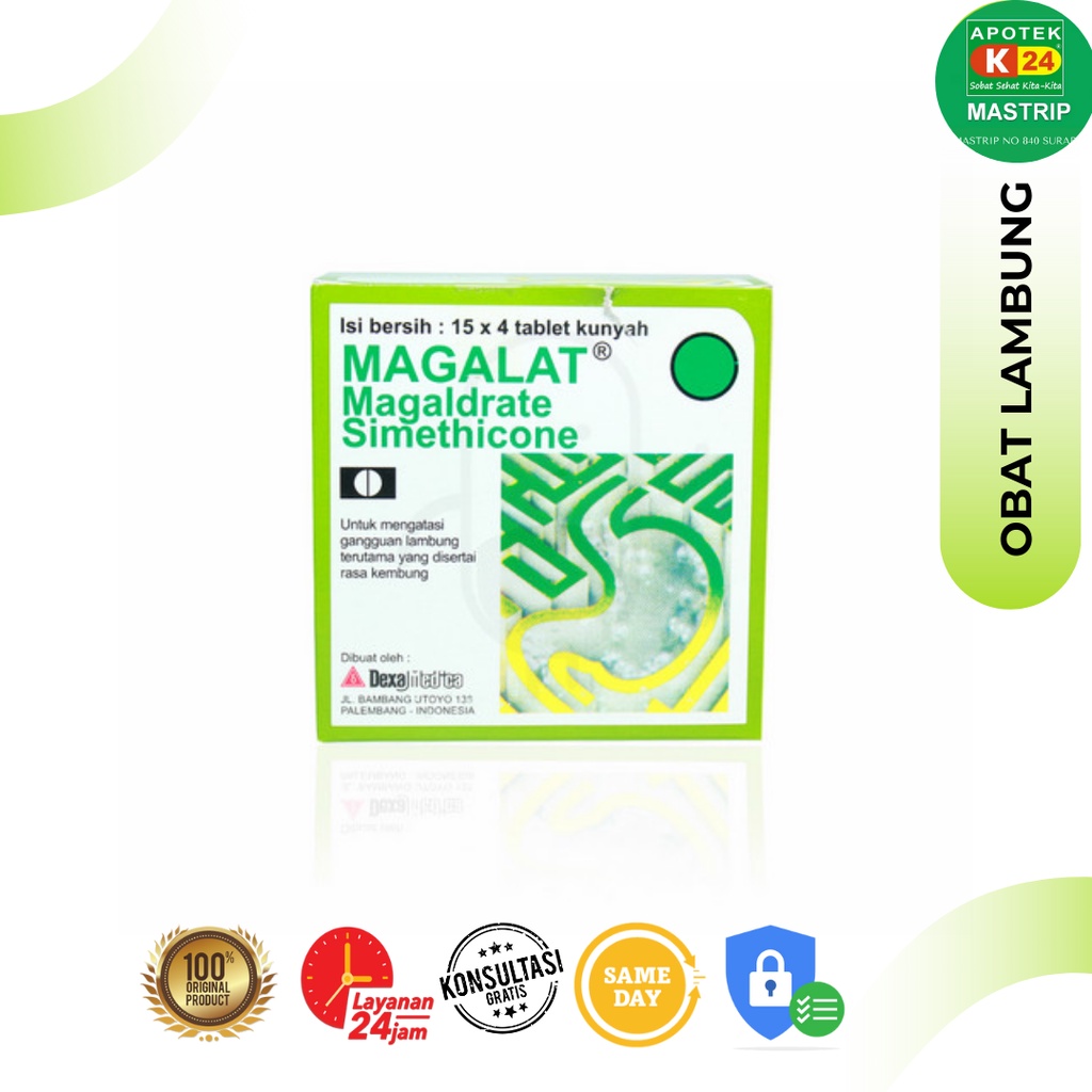 Jual Magalat Tablet / 1 strip isi 4 tablet / Obat Maag / Obat Lambung ...