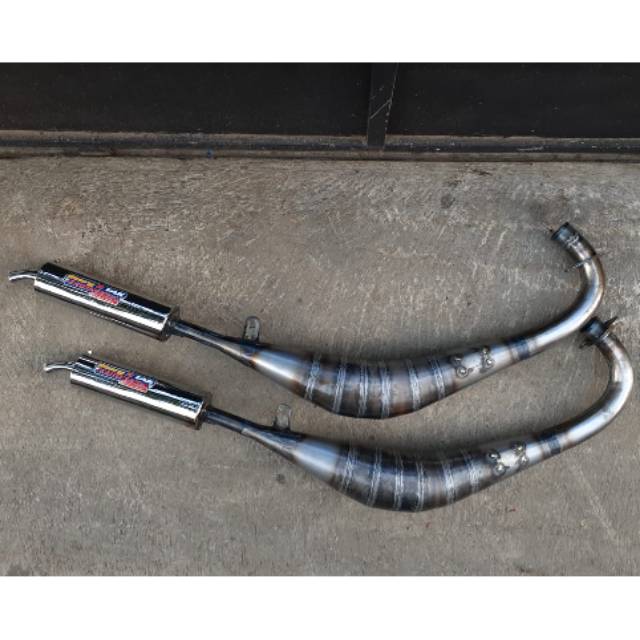 Jual Knalpot Racing RXZ, RZR 135cc model Lavidha silincer chroom 3inch original produk plat mild ...