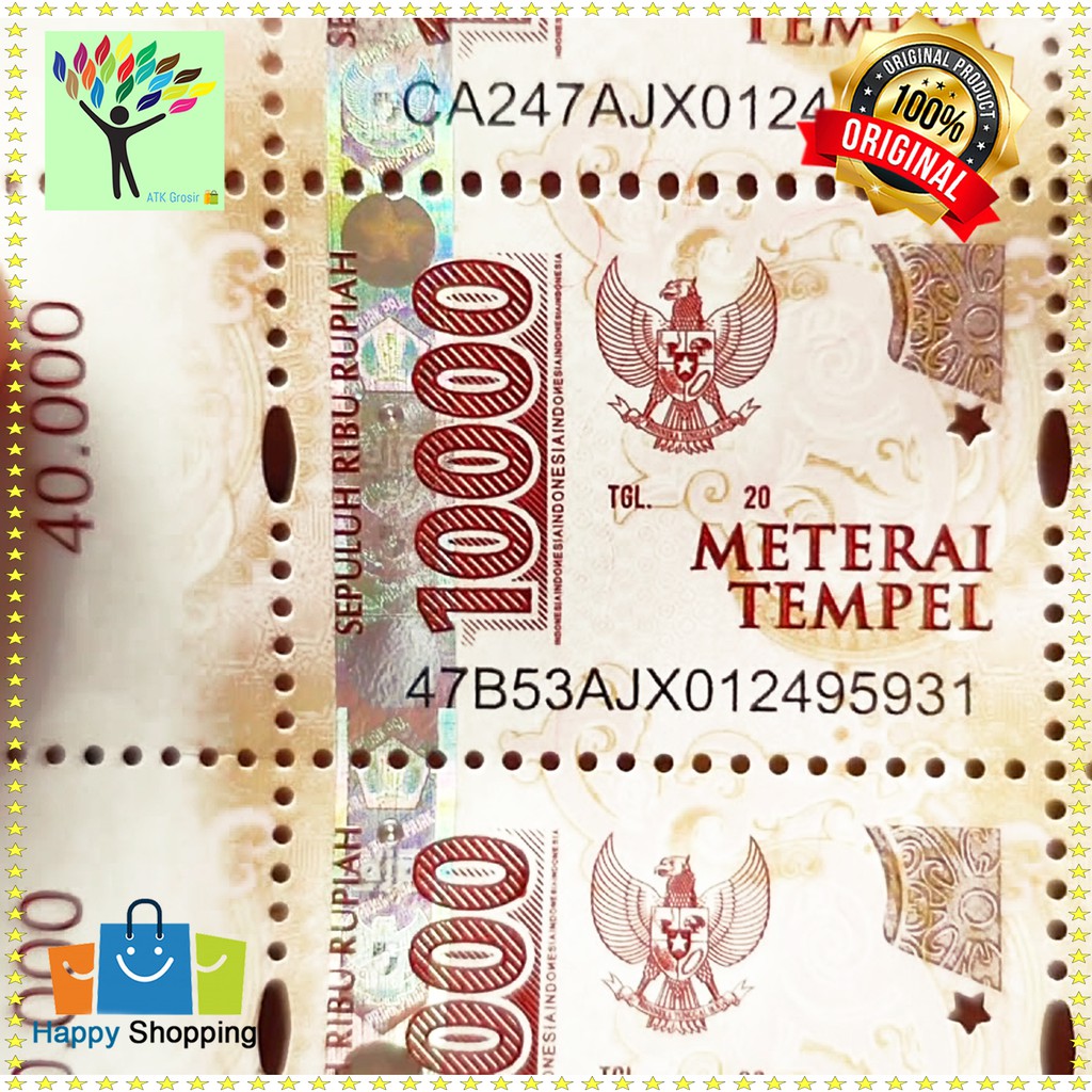 Jual Materai 10000 Pos Indonesia ORIGINAL | Shopee Indonesia