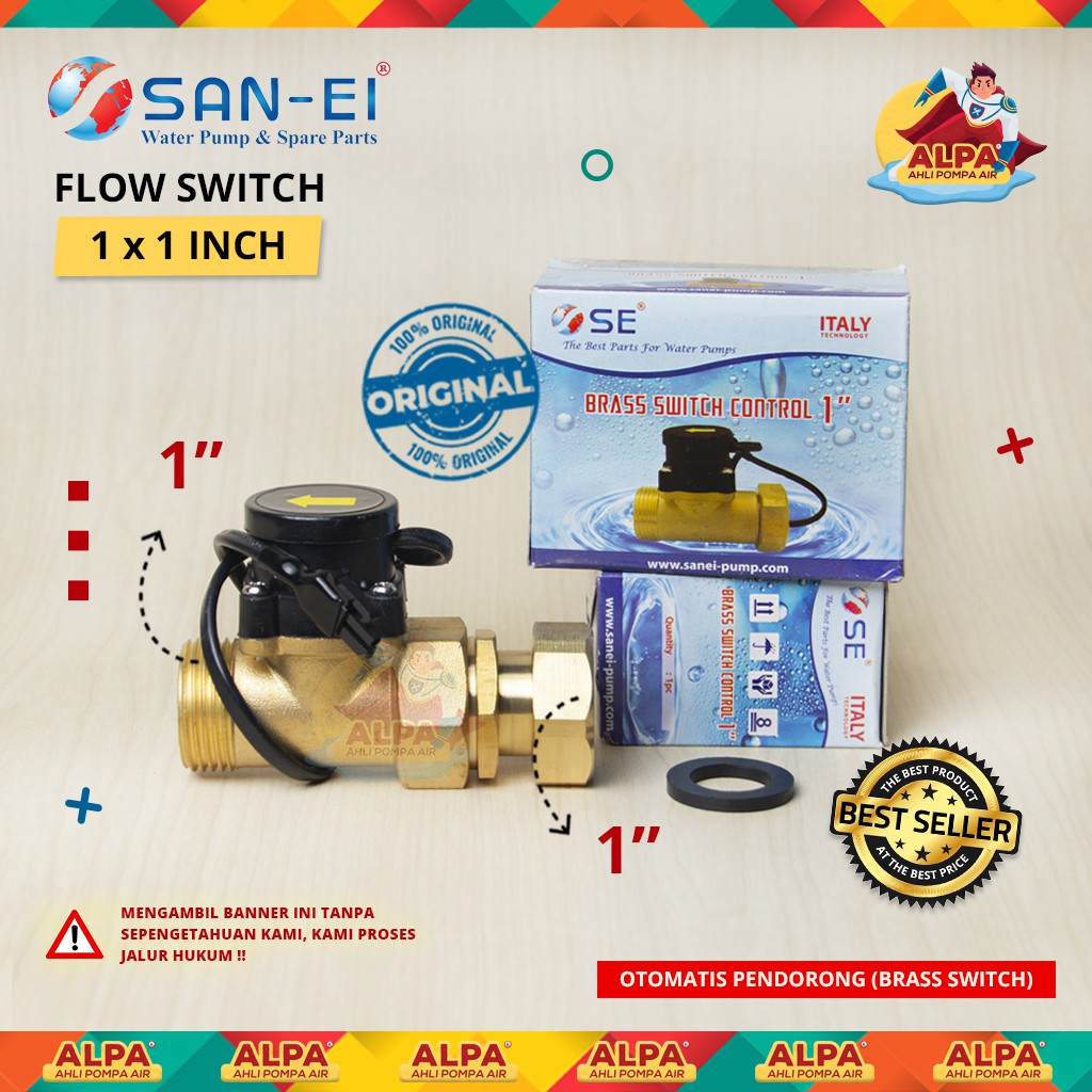 Jual Flow Switch SAN-EI 1x1 Inch (Otomatis Pompa Air Dorong Booster Pump) Indonesia|Shopee Indonesia