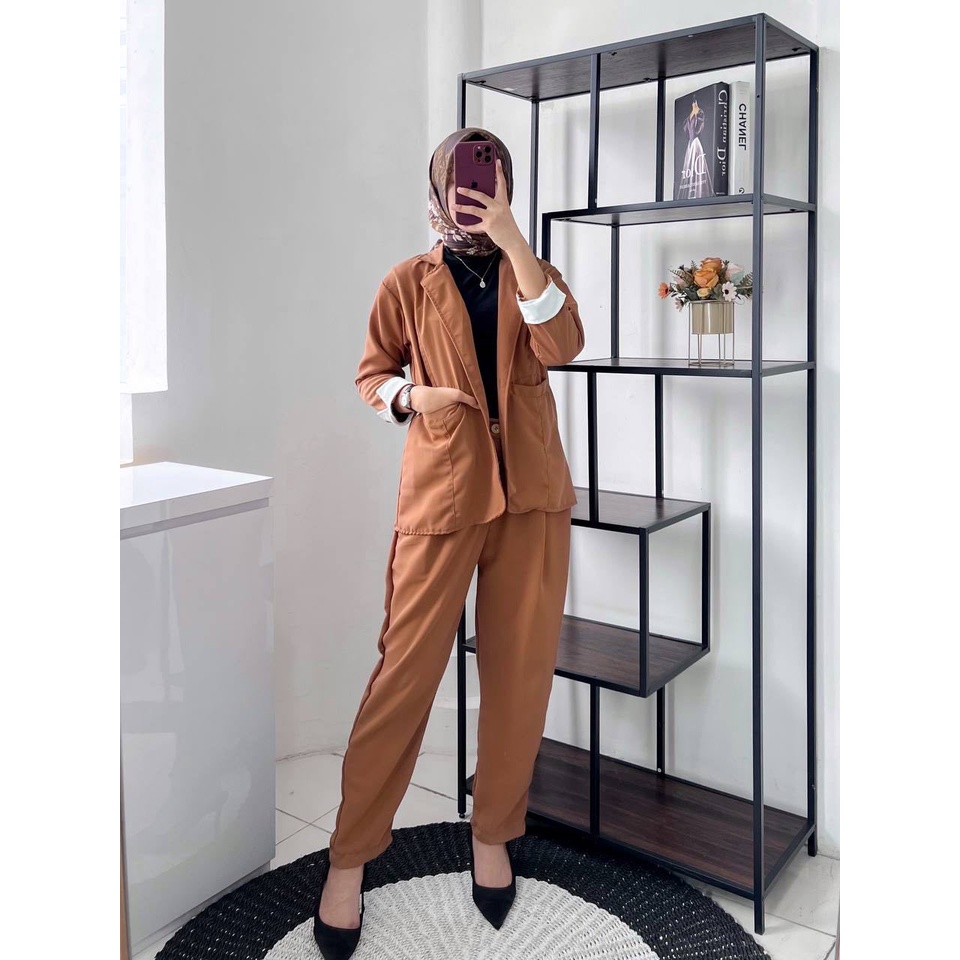 Jual REBECCA SET BLAZER ( SETELAN WANITA MODEL BLAZER ) | Shopee Indonesia