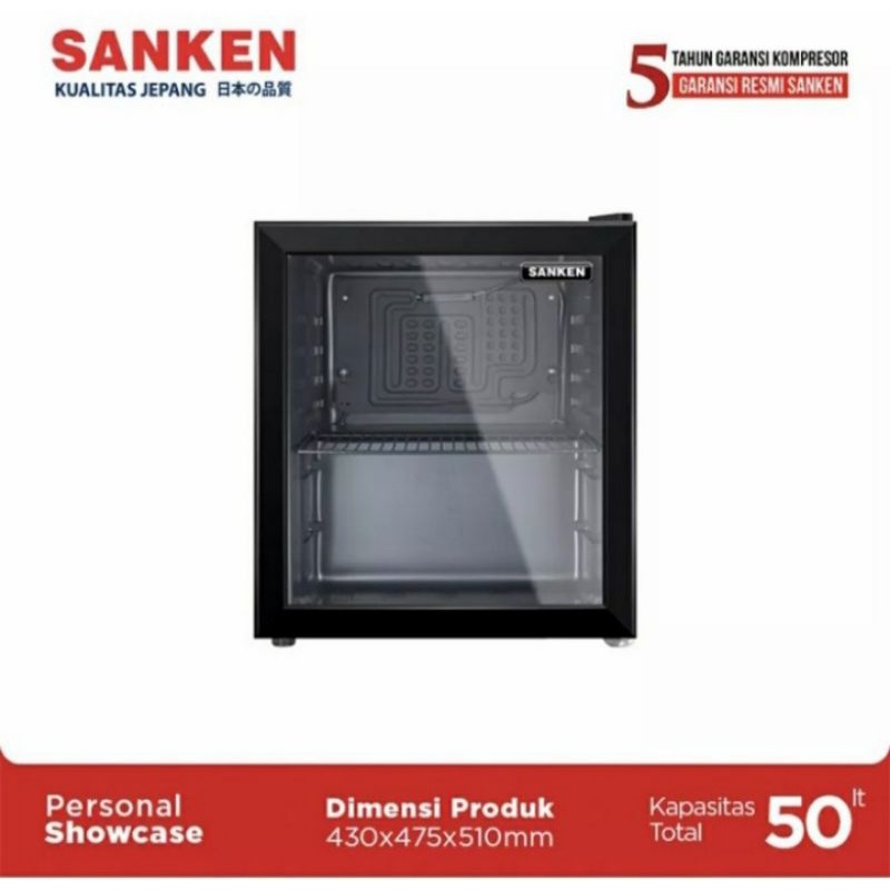 Jual Showcase Sanken SRS-50R6 | Kulkas mini kecil display kaca SRS-50R6 ...