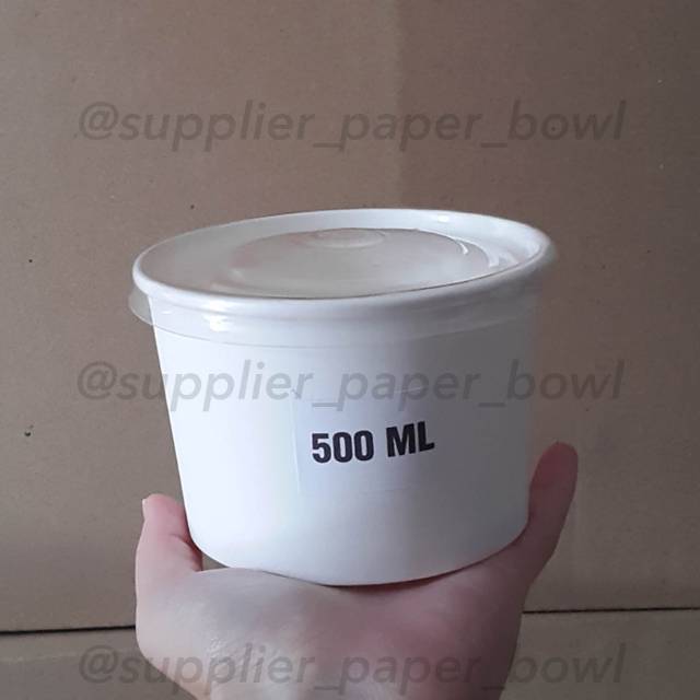 Jual Paper bowl 500ml tanpa tutup / hanya bowl / bowl / kemasan makanan ...