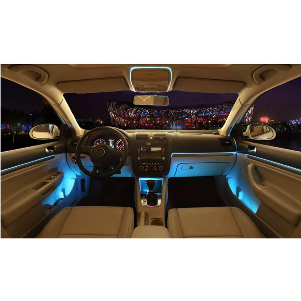 Jual LAMPU INTERIOR MOBIL LED NEON MODEL LED KABEL 12V LIGHTER OREN ...