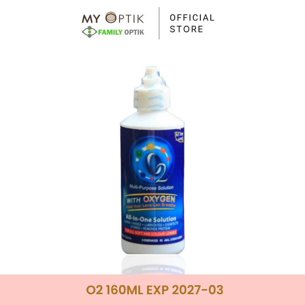 Jual O2 160ml Multi-Purpose Solution air softlens Indonesia|Shopee ...