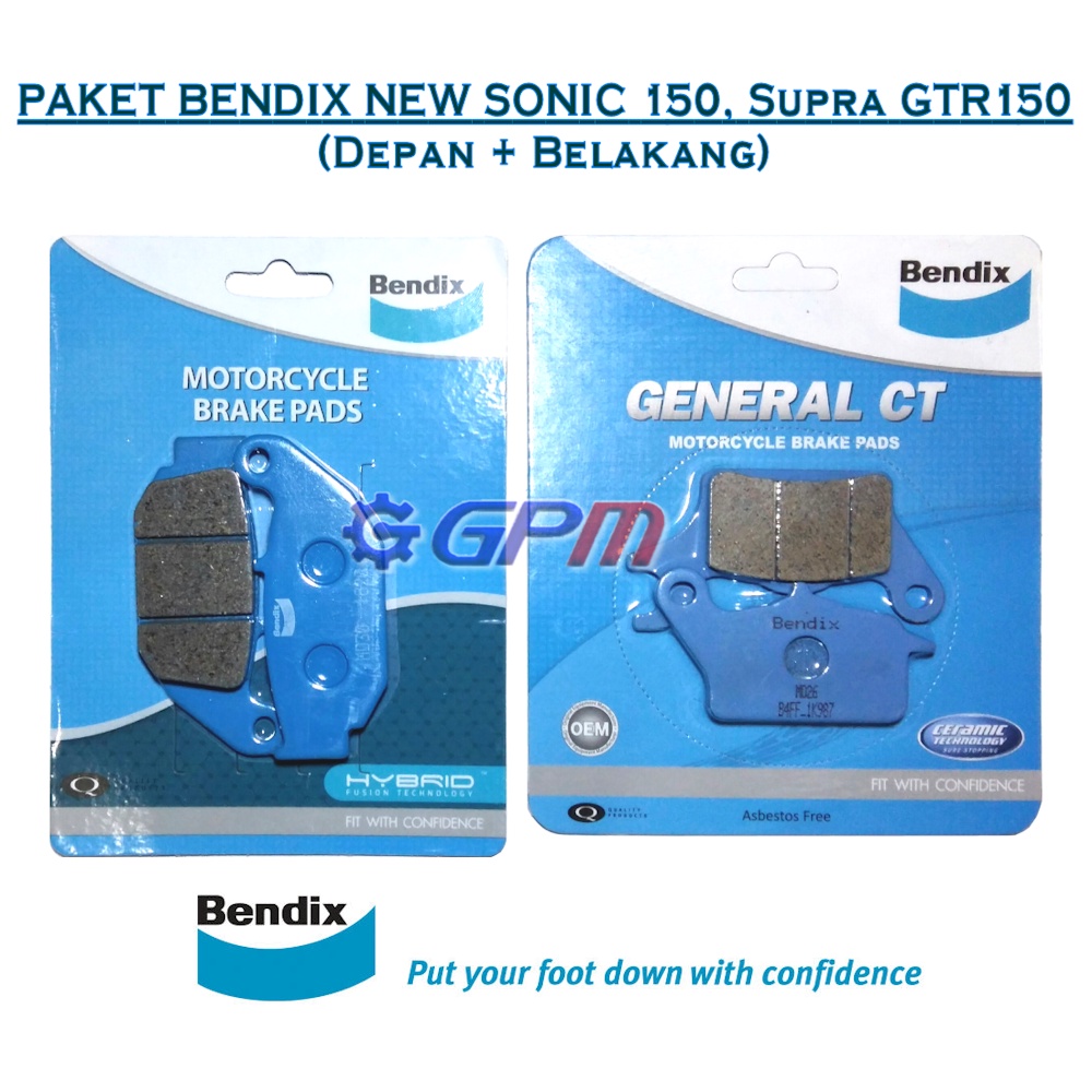 Jual Paket Bendix New SONIC 150. Supra 150 GTR Depan Belakang | Shopee ...